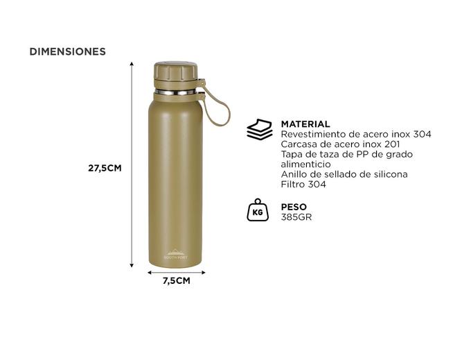 Botella Termica Gadnic 850ml con Tapa | Bidcom