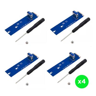 Kit x4 Adaptador Ngff M.2 A Pcie Mineria Riser M2 A Usb3 Criptomonedas ...