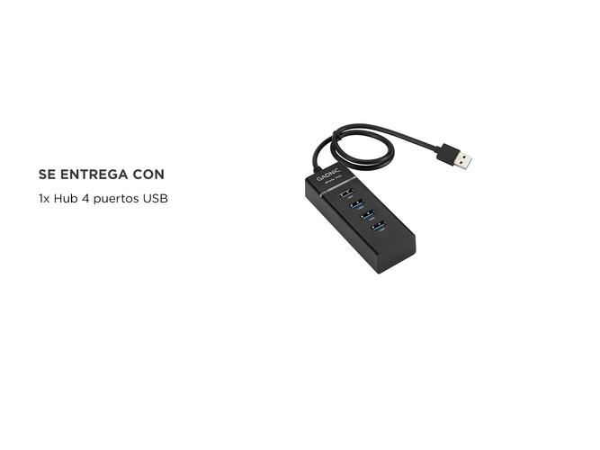 Hub USB Gadnic 4 Puertos 30 Multiplicador Luz Led | Gadnic