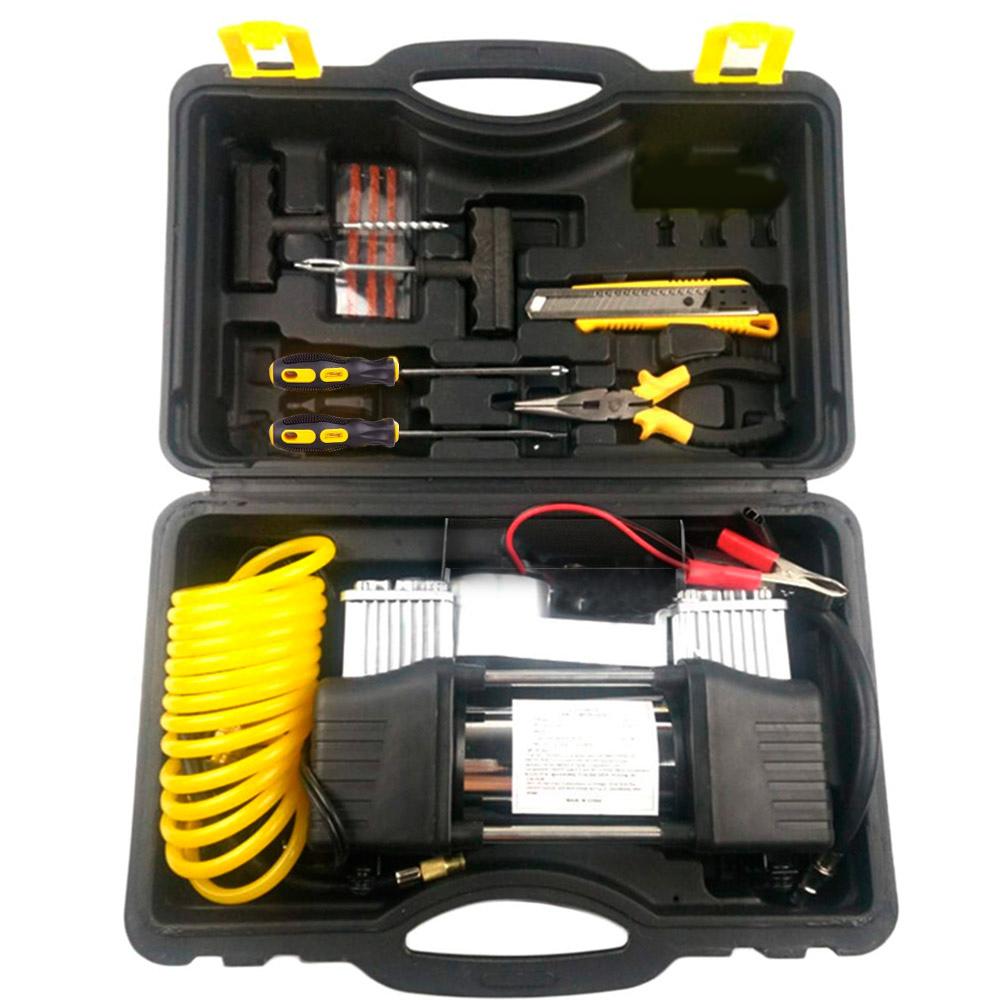 Compresor 12v Portátil 85Lt/min 150psi Doble Pistón Inflador ...