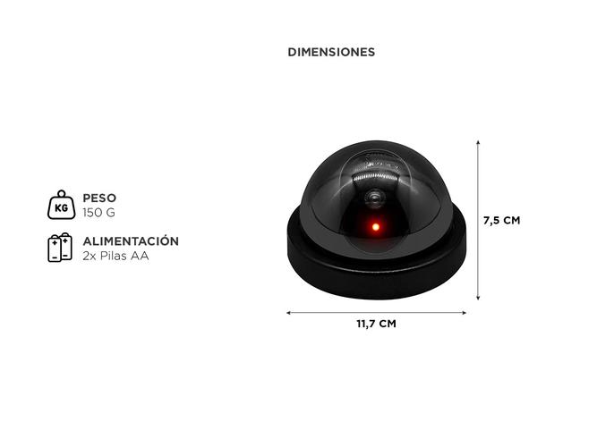 Cámara de Seguridad Domo Falsa Gadnic SPY24 Simulador de Detector de Movimiento | Bidcom