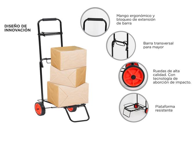 Carro Plegable de Aluminio Reforzado Gadnic Con Ruedas | Gadnic