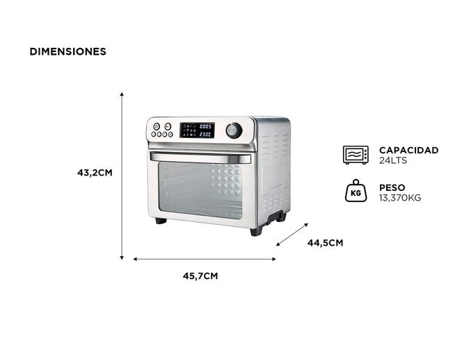 Freidora Horno De Aire Gadnic 1700W Digital | Gadnic