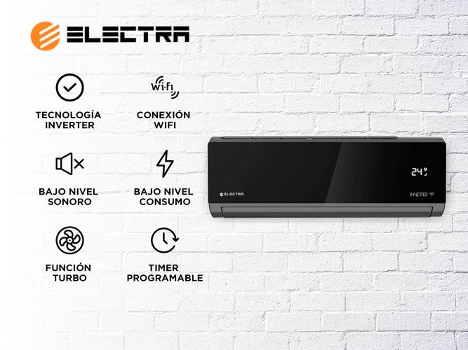 Aire acondicionado Electra A Split Black Ice 3500W ESI12T82FM | Bidcom
