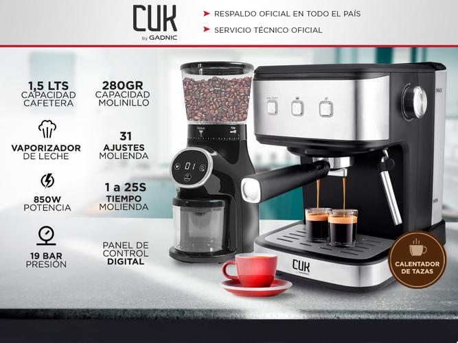 Kit Cafetera Express CME04 + Molinillo De Cafe Profesional | Gadnic