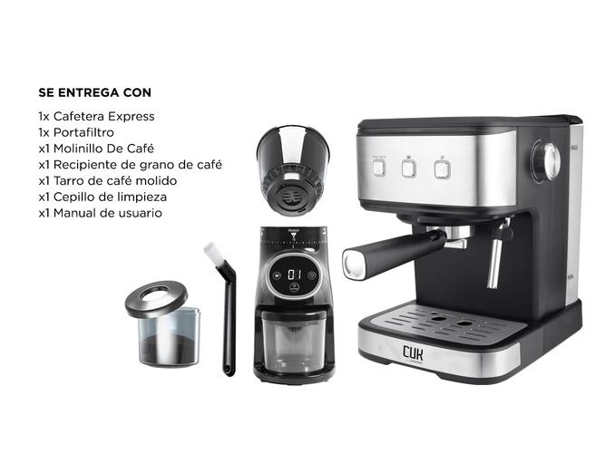 Kit Cafetera Express CME04 + Molinillo De Cafe Profesional | Gadnic