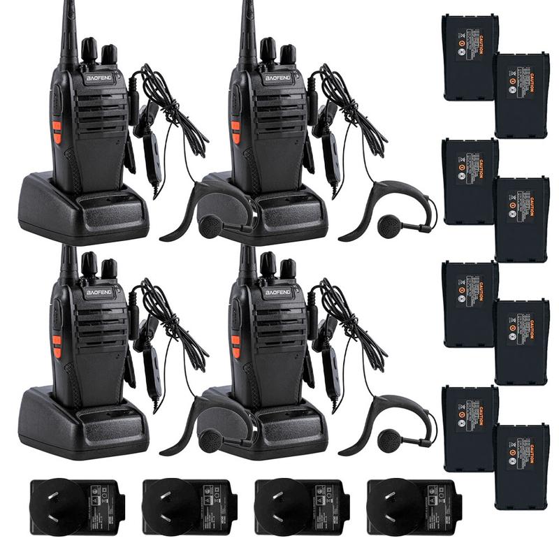 Handy Baofeng BF-999S Kit x4 5w 16CH UHF Hasta 10km + 8 Baterías y 4 ...