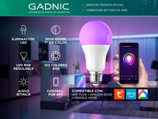 Lampara Led Smart Inteligente RGB X24 9W Wifi | Gadnic