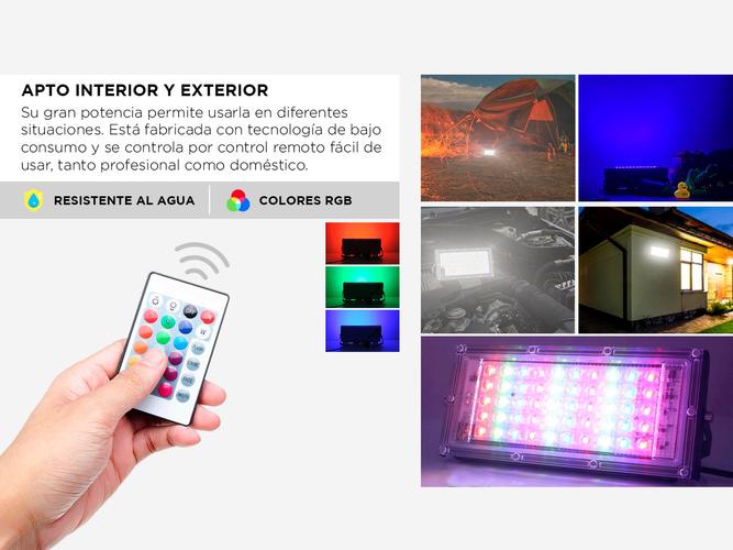 Reflector Led RGB Gadnic Para Interior y Exterior 20W | Gadnic
