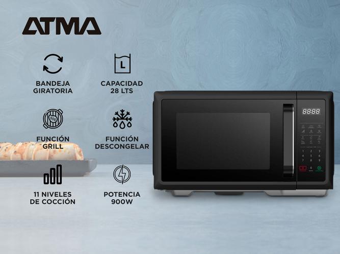 Microondas Digital Atma 28 litros Con Grill | Bidcom