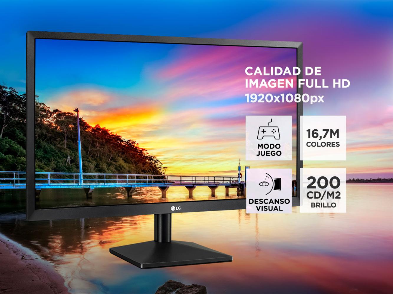 Monitor LG 22” MK400H Flat FHD 16:9 75Hz Vga Hdmi | Bidcom