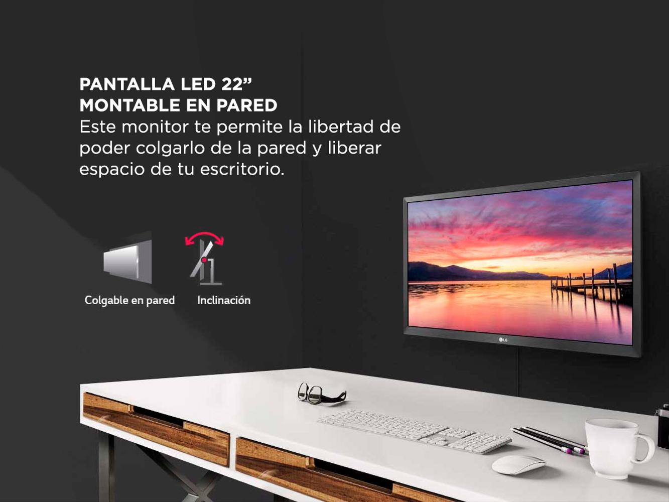 Monitor LG 22” MK400H Flat FHD 16:9 75Hz Vga Hdmi | Bidcom