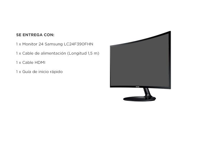 Monitor Samsung 24" CF390 Curvo Gamer Full HD 60Hz | Bidcom