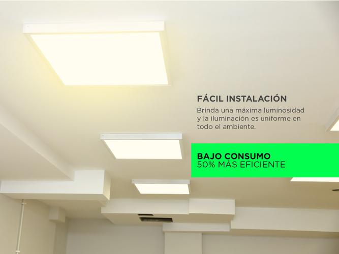 Kit x2 Plafon Lampara techo Led Gadnic PNL24 Cuadrado 24W Calido/Frio ...