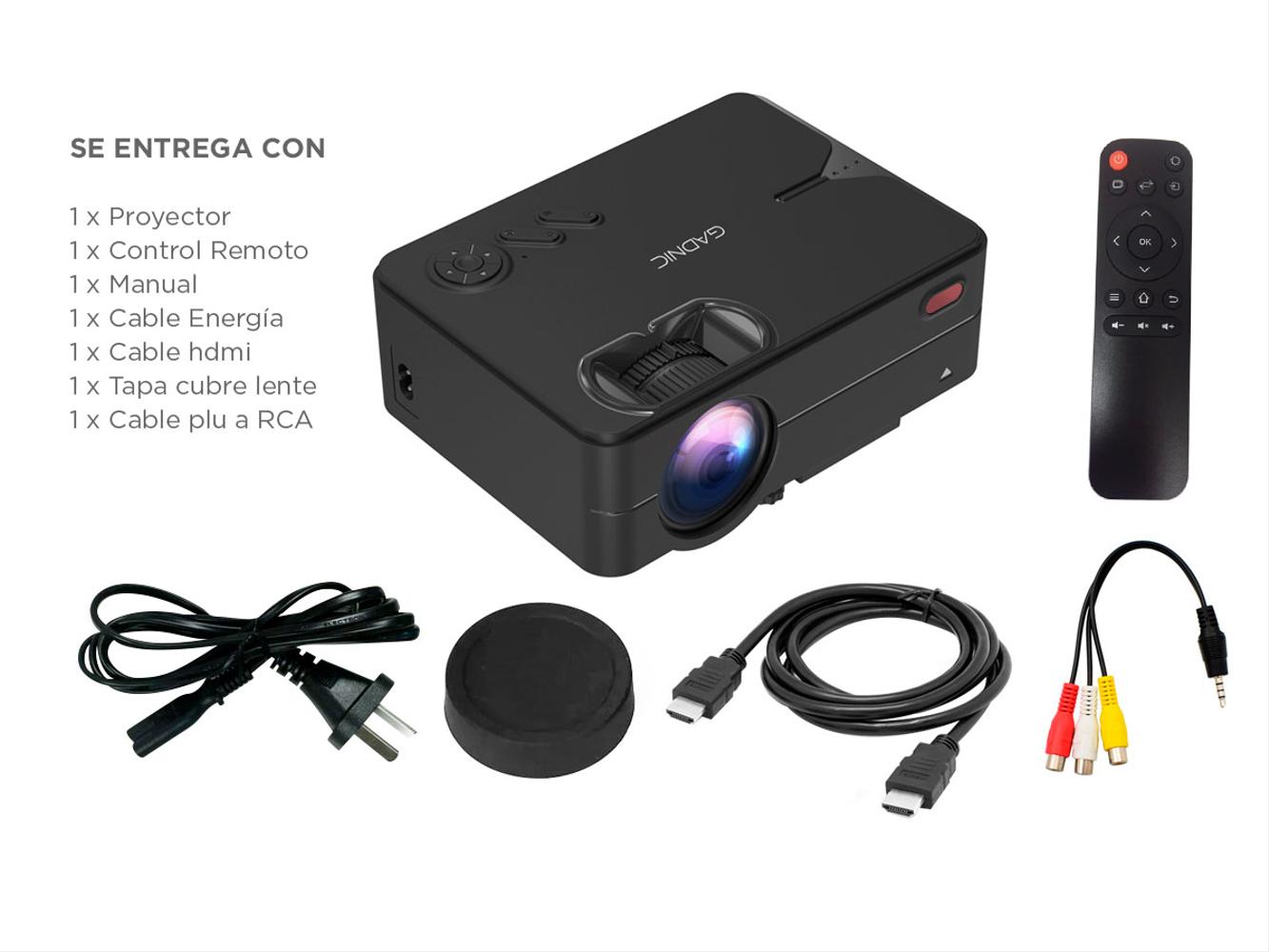 Proyector Gadnic Ultra Led 2000 Lúmenes Wifi HDMI USB VGA | Gadnic
