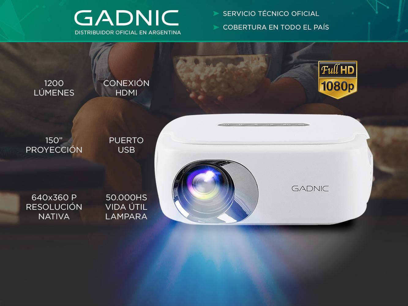 Proyector Gadnic Spectacular 1200 Lúmenes HDMI USB AV Full HD | Gadnic