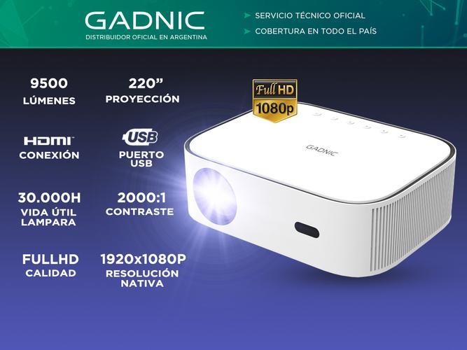 Proyector Led Gadnic 9500 Lumens | Gadnic