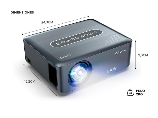 Proyector Gadnic 8000 Lumenes Dolby | Gadnic
