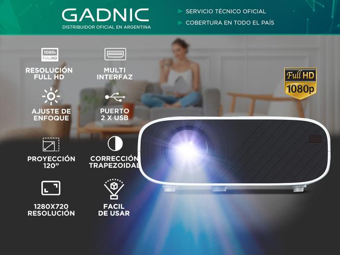 Proyector Portátil Gadnic 1080P Full HD 5500 Lúmenes HDMI | Gadnic