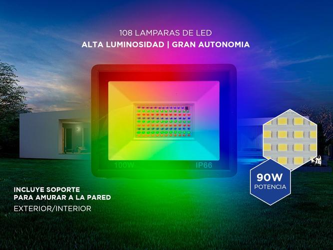 Reflector Led RGB Gadnic Para Exterior Alta Potencia 90w | Gadnic