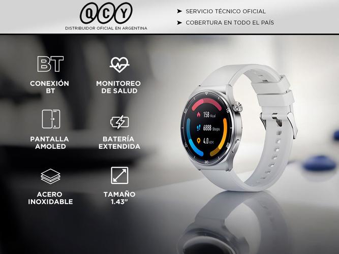 Smartwatch QCY GT2 S3 Deportivo Pantalla Amoled HD 143 | Bidcom