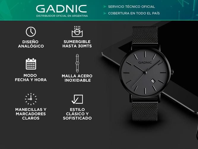 Reloj Pulsera Analógico Gadnic Elegante De Cuarzo | Bidcom