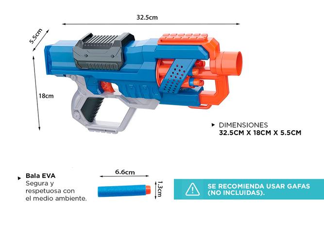 Pistola Gadnic SFG1000 12 dardos tambor giratorio | Bidcom