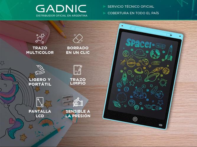 Tableta Gráfica Infantil 12" Gadnic Escritura Digital y Dibujo | Bidcom