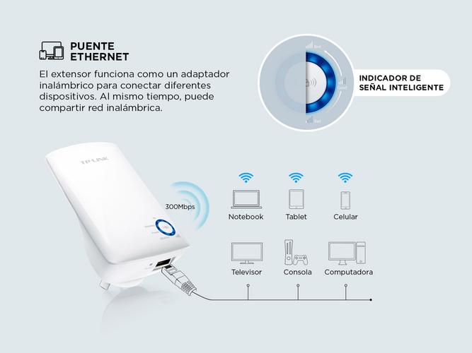 Extensor de Rango Inalámbrico TP Link N 300Mbps | Bidcom