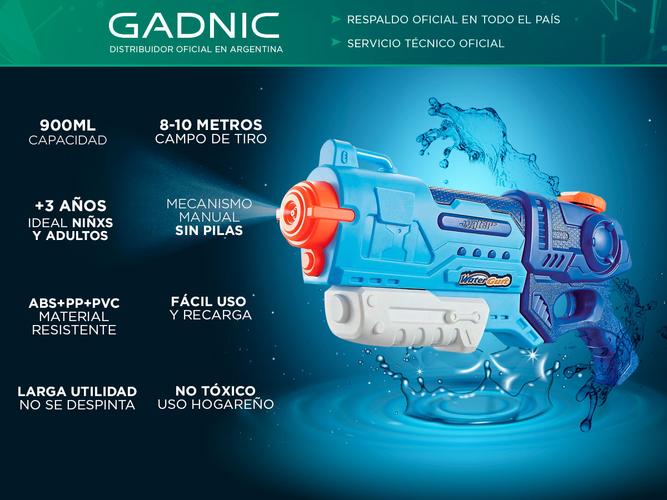 Pistola De Agua Para Niños WG3000 Gadnic Lanza Agua | Gadnic